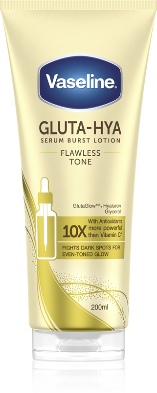 Vaseline Gluta-Hya Flawless Tone Body Serum with a brightening effect ...