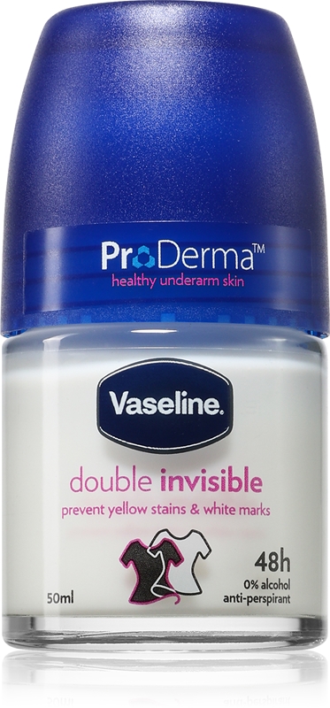 Vaseline Double Invisible Roll-On Antiperspirant Roll-On to treat white ...