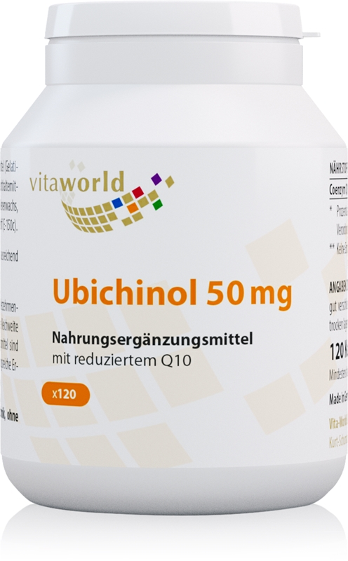 Vita World Ubichinol 50 mg Nahrungsergänzungsmittel für Ihr Wohlbefinden
