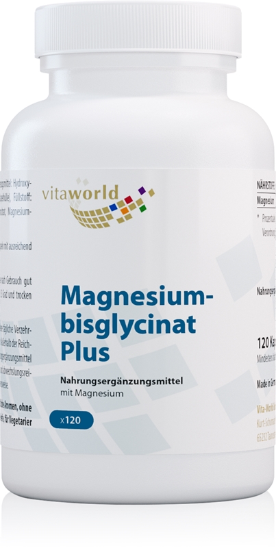 Vita World Magnesium-bisglycinat Plus Kapseln für die effektive ...