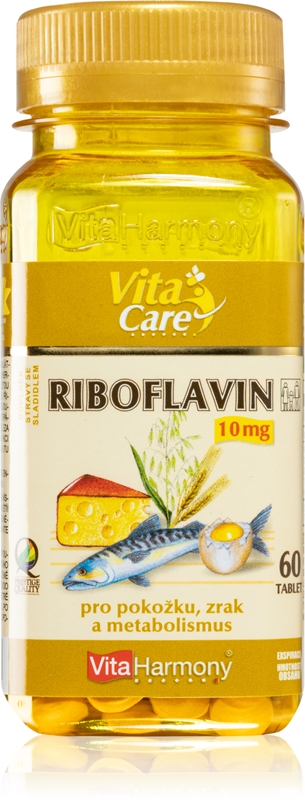 VitaHarmony Riboflavin 10mg tablety pro normální činnost nervové ...
