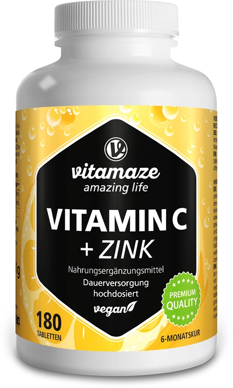 Vitamaze Vitamin C hochdosiert + Zink Immunität stärken | NOTINO