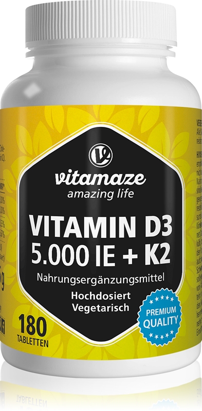 Vitamaze Vitamin D3 5000 IE + K2 | notino.pl