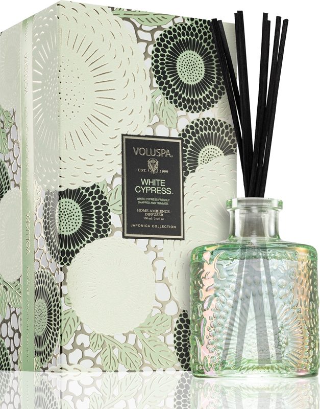 VOLUSPA Japonica Holiday White Cypress aroma diffuser with filling ...