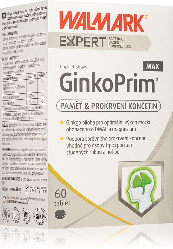 Walmark GinkgoPrim MAX tablety paměť a prokrvení končetin | notino.cz