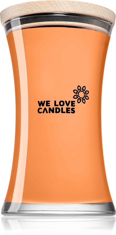 We Love Candles Basic Rhubarb & Lily scented candle with wooden wick ...