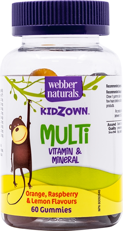 Webber Naturals Kidzown Multivitamin & mineral komplexní multivitamín s ...