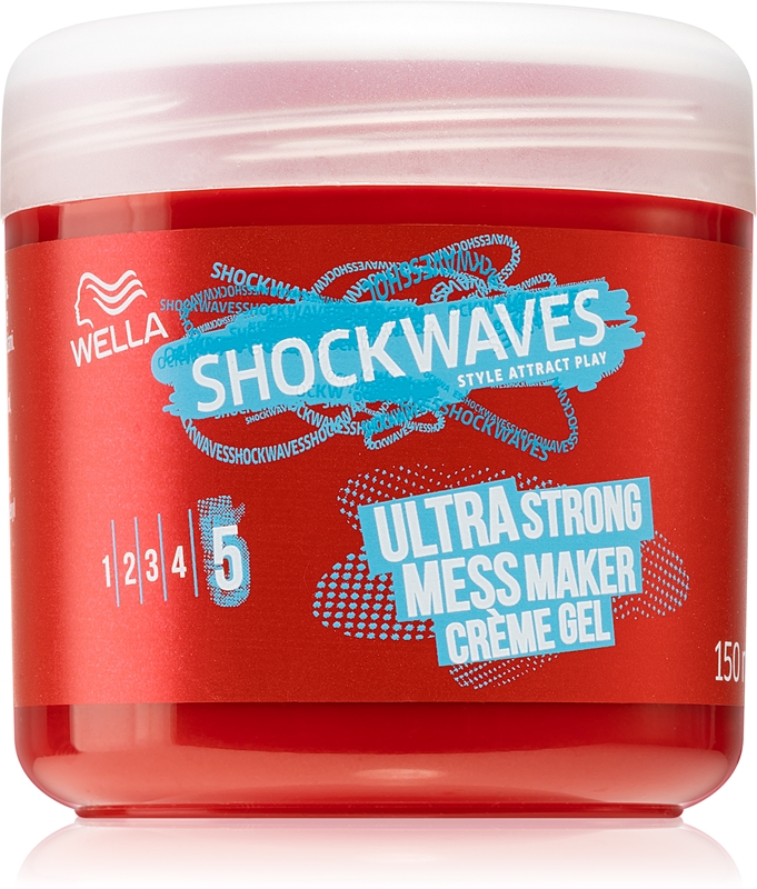 Wella Shockwaves Ultra Strong Mess Maker Creme-Gel für das Haar