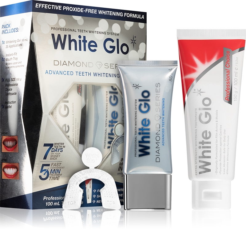 White Glo Diamond Series Whitening System kit de blanchiment dentaire ...