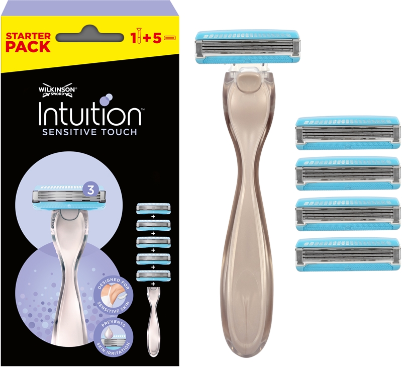 Wilkinson Sword Intuition Sensitive Touch Rasierer + Ersatzbürstenköpfe ...