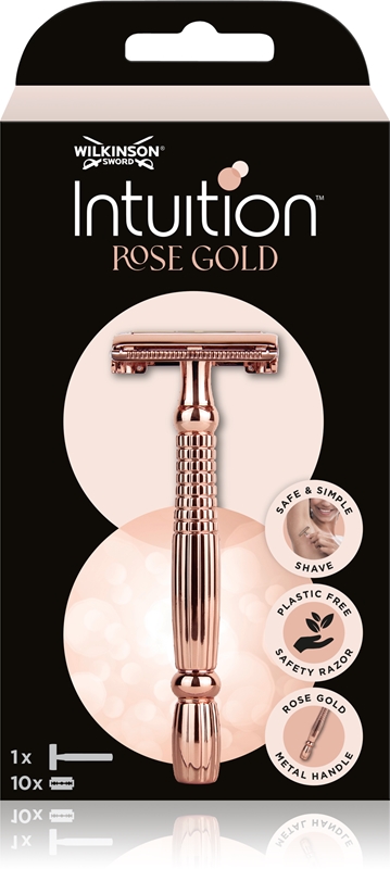 Wilkinson Sword Intuition Rose Gold Razor maszynka do golenia + ostrza ...