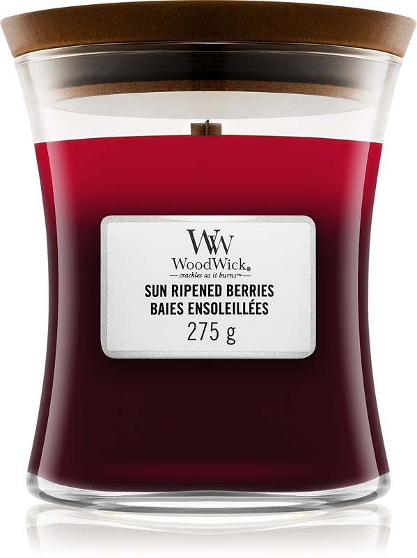 Woodwick Trilogy Sun Ripened Berries vonná svíčka s dřevěným knotem ...