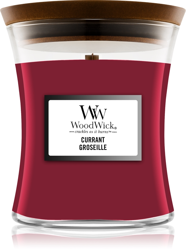 Woodwick Currant scented candle with wooden wick | notino.ie