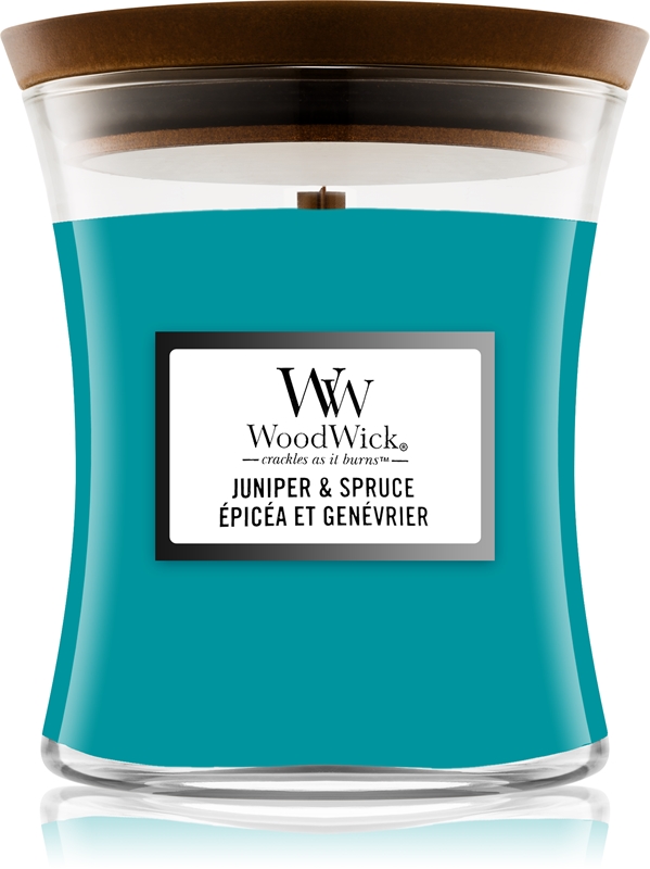 Woodwick Juniper & Spruce vela perfumada com pavio de madeira | notino.pt