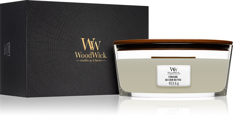 Woodwick Fireplace Fireside scented candle wooden wick (hearthwick ...