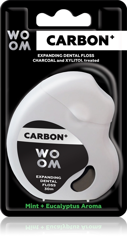 WOOM Carbon+ Dental Floss Vaskots zobu diegs melns | notino.lv