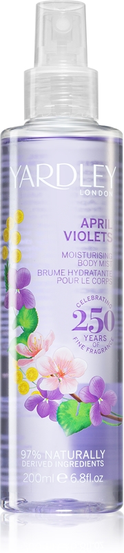 Yardley April Violets хидратиращ спрей за тяло за жени | notino.bg