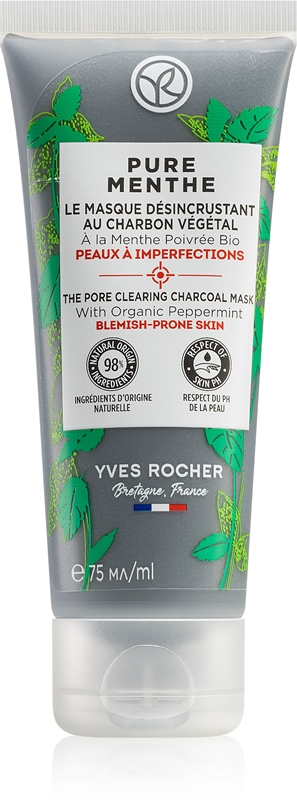 Yves Rocher Pure Menthe reinigende Maske mit Aktivkohle