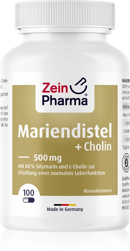 ZeinPharma Mariendistel + Cholin 500 mg capsules to support the ...