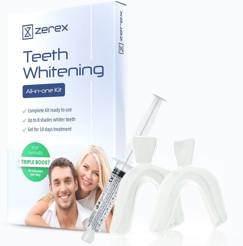 Zerex Teeth whitening All-in-one Kit set for gentle teeth whitening ...
