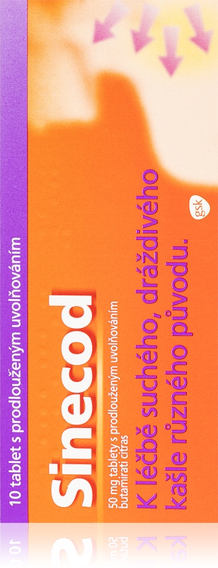 Sinecod Sinecod 50 mg tablety na suchý dráždivý kašel | notino.cz