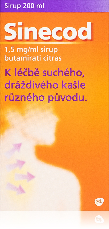 Sinecod Sinecod 1,5 mg/ml sirup na suchý dráždivý kašel | notino.cz