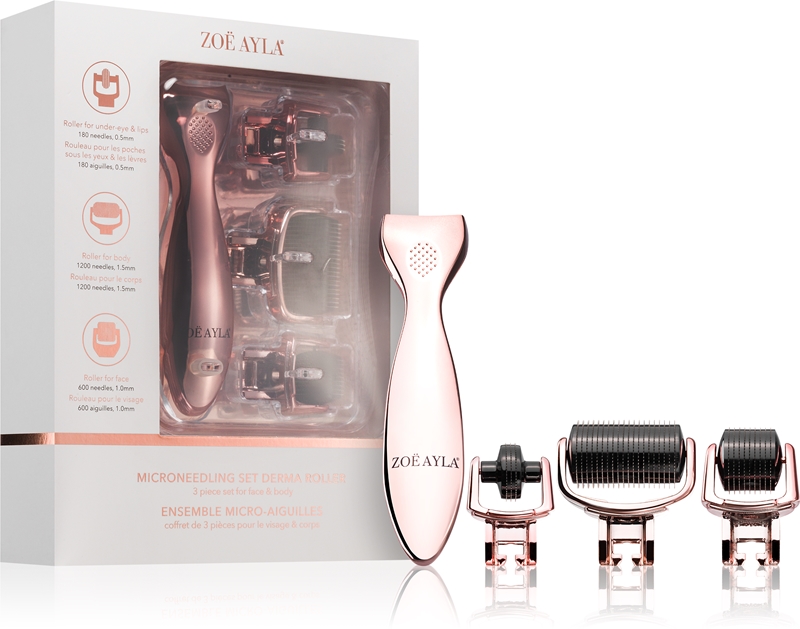 Zoë Ayla Micro-Needling Derma Roller Set microneedle applicator for ...