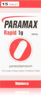 Paramax Paramax Rapid 1g tablety ke snížení horečky a tlumení bolesti ...