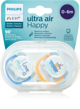 Philips Avent Soother Ultra Air Happy 0 - 6 m dummy | notino.co.uk