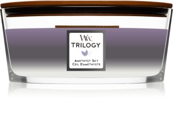 Woodwick Trilogy Amethyst Sky bougie parfumée | notino.fr