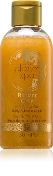 Avon Planet Spa Radiant Gold rozjasňující třpytivý tělový a masážní ...