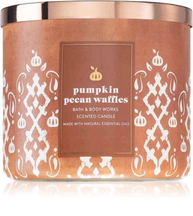 Bath And Body Works Pumpkin Pecan Waffles Vela Perfumada Con Aceites