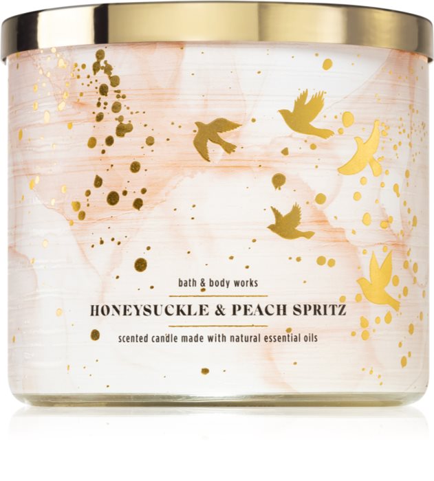 Bath & Body Works Honeysuckle & Peach Spritz scented candle | notino.ie