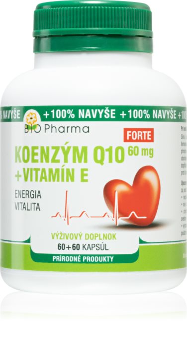 Bio Pharma Koenzym Q10 + vitamin E Forte kapsle pro podporu fyzického a duševního zdraví | notino.cz
