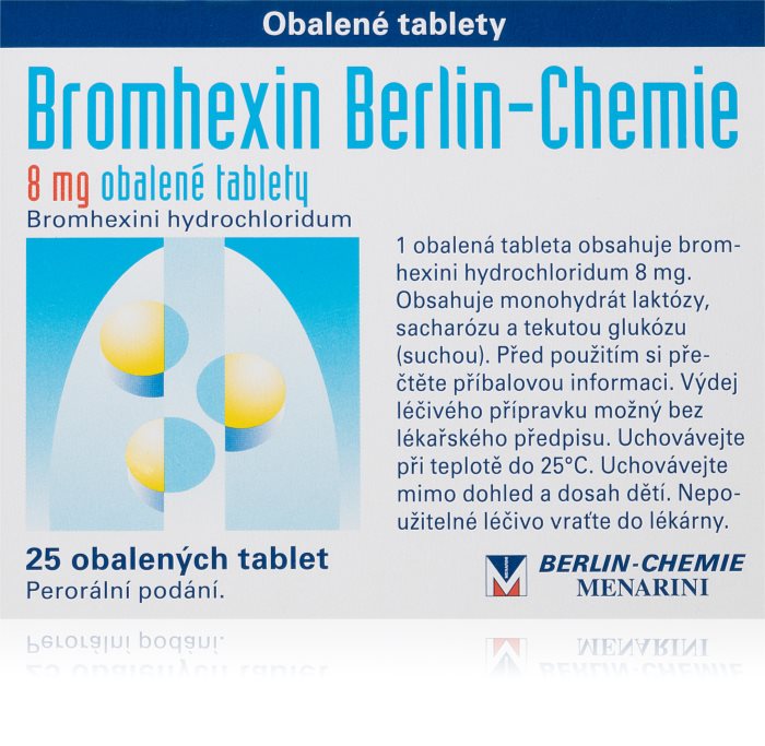 Bromhexin BC Bromhexin Berlin-Chemie 8mg obalené tablety | notino.cz