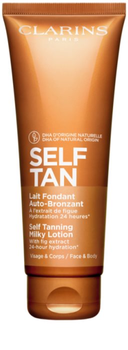 Clarins Self Tan Milky Lotion Self-Tanning Milk for Body and Face ...