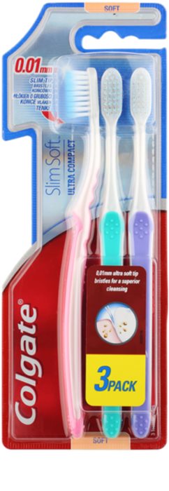Colgate Slim Soft Ultra Compact Soft Toothbrushes 3 pcs | notino.co.uk