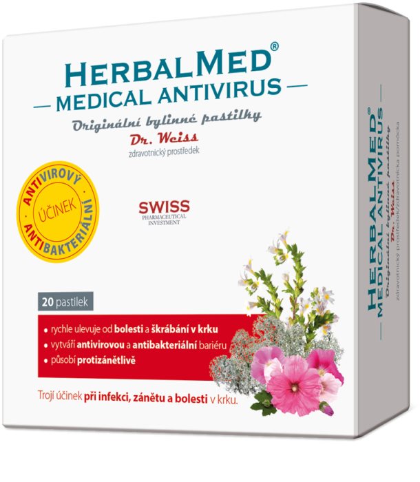 Dr.Weiss HerbalMed MEDICAL pastilky pastilky na úľavu od bolesti v krku ...