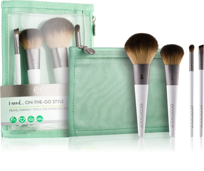 EcoTools On-The-Go Style zestaw pędzli (na drogę)