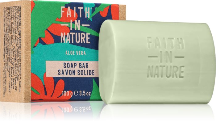 Faith In Nature Hand Made Soap Aloe Vera Natural Bar Soap With Aloe ...
