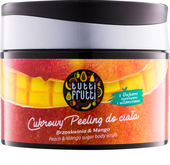 Farmona Tutti Frutti Peach & Mango peeling cukrowy do ciała Farmona Tutti Frutti Peach & Mango peeling cukrowy do ciała