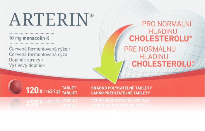 Arterin Arterin 10mg doplněk stravy pro udržení normální hladiny cholesterolu | notino.cz
