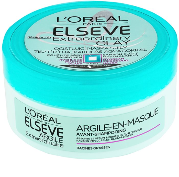 L’Oréal Paris Elseve Extraordinary Clay masque purifiant pour cheveux ...