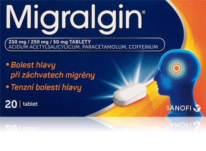 Migralgin Migralgin 250MG/250MG/50MG TBL NOB 20(2X10) I tablety | notino.cz