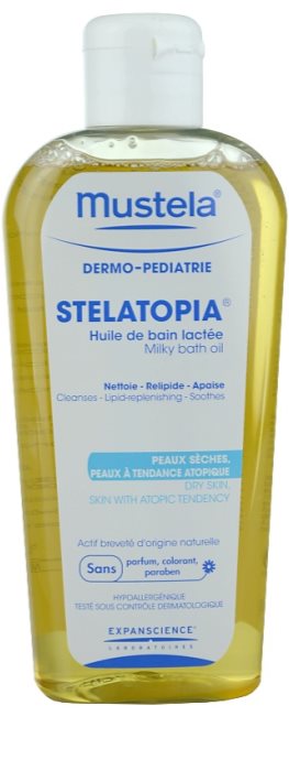 Mustela Dermo-Pédiatrie Stelatopia óleo de banho para pele sensível e ...
