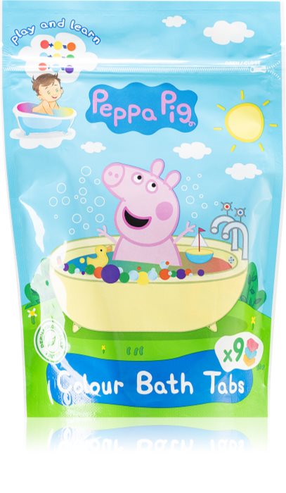Peppa Pig Colour Bath Tabs farbige Brausetabletten zum Baden | notino.at