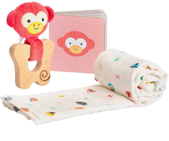 Petit Collage Little Monkey Gift Set for babies | notino.co.uk