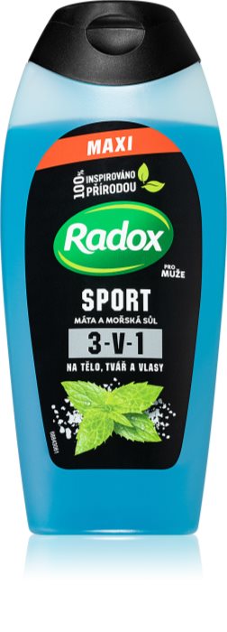 Radox Sport Mint & Sea Salt gel douche booster d’énergie pour homme ...