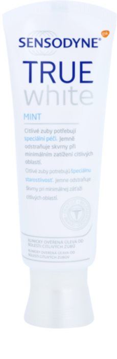 Sensodyne True White Mint Whitening Toothpaste Against Stains on Tooth ...