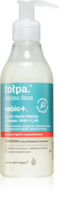 Tołpa Dermo Face Sebio + gel lavant visage avec AHA Acids | notino.fr